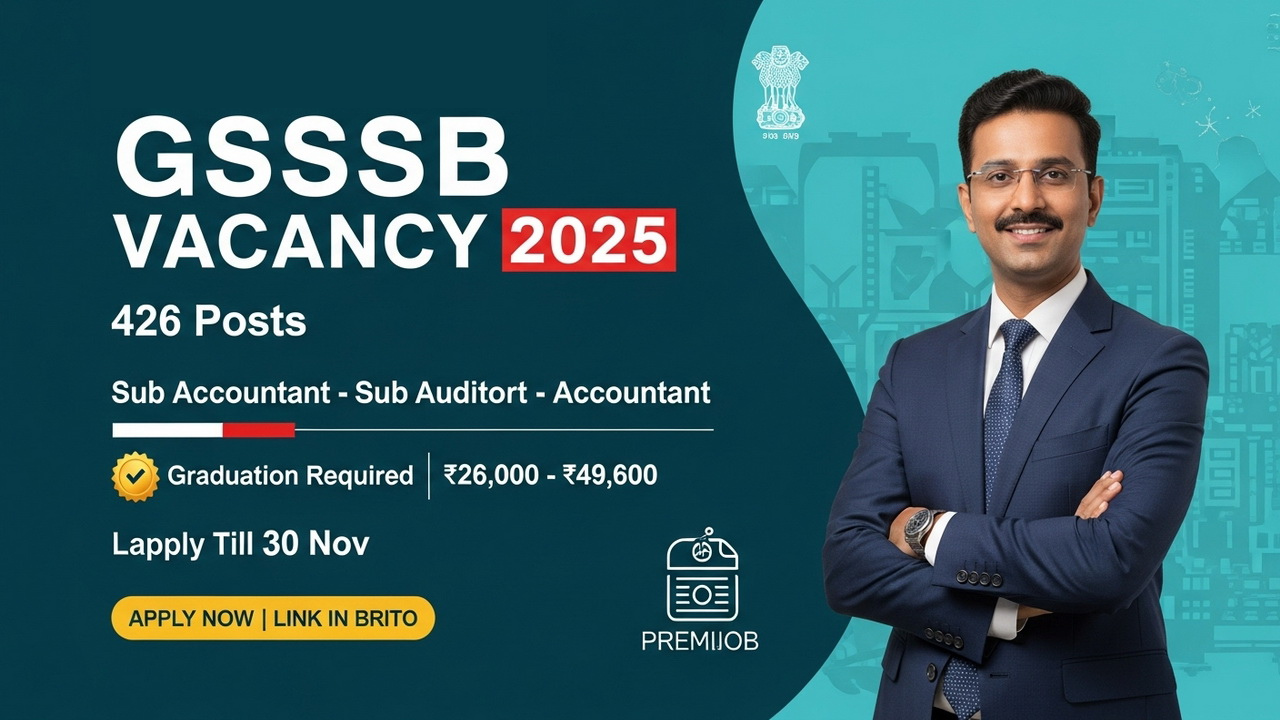 GSSSB Vacancy 2025: गुजरात में अकाउंटेंट और ऑडिटर बनने का सुनहरा अवसर ...